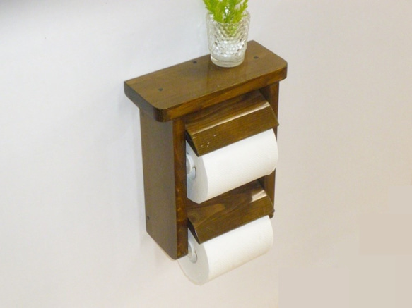 木製トイレットペーパーホルダー Ver.2（ダークオーク） バス・トイレ・洗面用品 mizu8224 通販 2078665｜Creema(クリーマ)