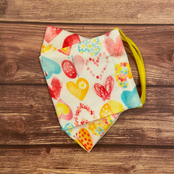 折り返しマスク （子供用） ♡ハート柄♡接触冷感 布マスク(ベビー・キッズ) noahnoah 通販 9806994｜Creema(クリーマ)