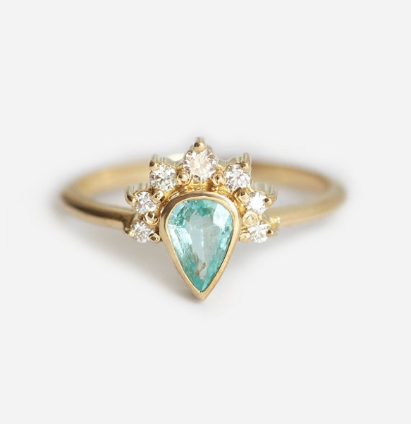 パライバトルマリンリング 指輪・リング minimalvs 通販 2862364｜Creema(クリーマ)