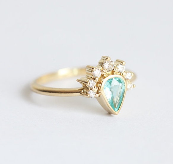 パライバトルマリンリング 指輪・リング minimalvs 通販 2862364｜Creema(クリーマ)