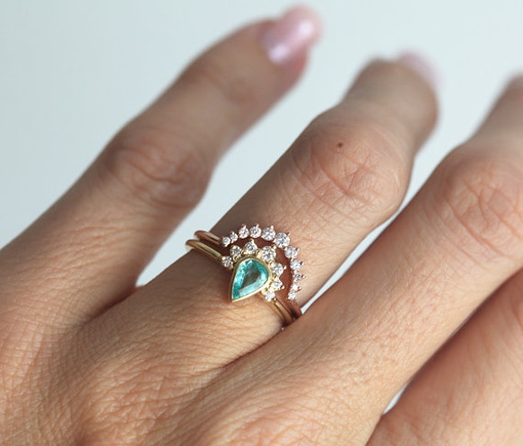 パライバトルマリンリング 指輪・リング minimalvs 通販 2862364｜Creema(クリーマ)