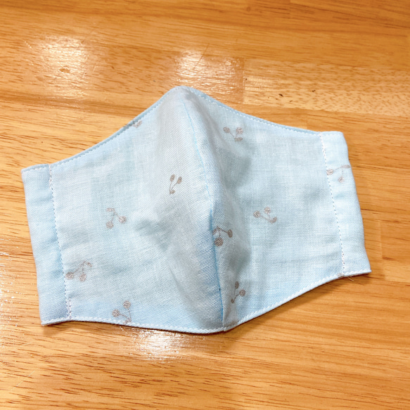 水色のチェリー立体マスク（高学年〜大人用） その他ファッション アザヤカ 通販｜Creema(クリーマ)
