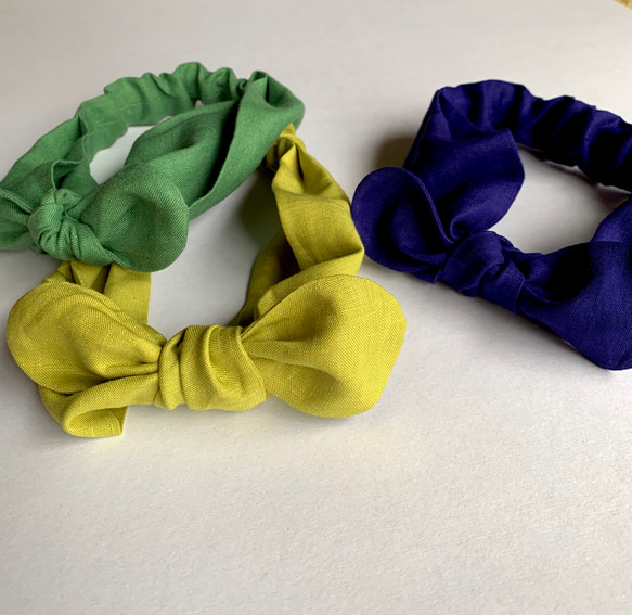 リボンのやさしいリネンヘアバンド 子供服 ciclyci 通販 11546965｜Creema(クリーマ)