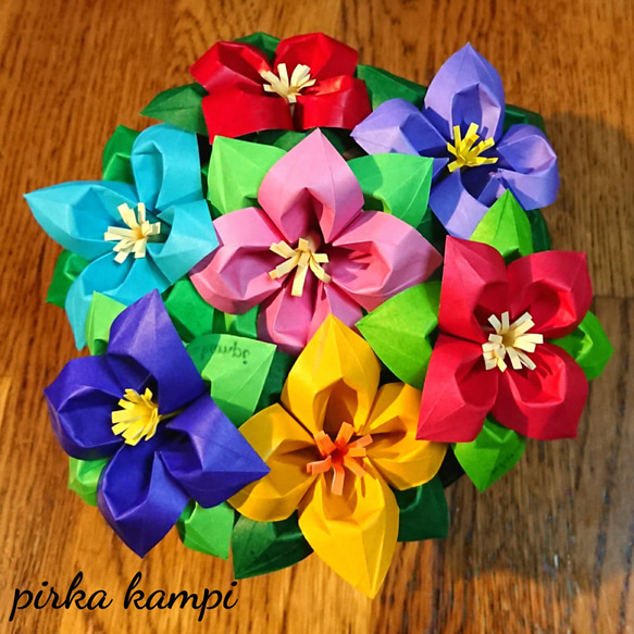 【折り紙】立体なお花 10個 その他素材 pirka kampi 通販 8905009｜Creema(クリーマ)