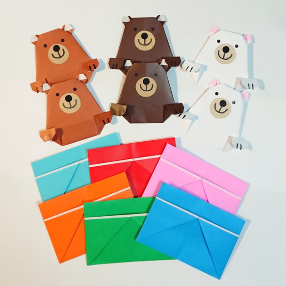 KUMA.No.1【折り紙】くま・しろくま(封筒入り) その他素材 pirka kampi 通販 9202137｜Creema(クリーマ)