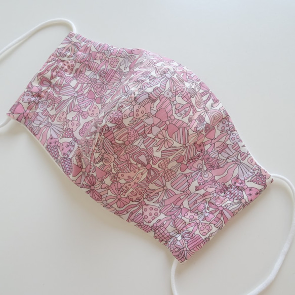 LIBERTY Jenny's Ribbons+4重ガーゼの立体ふんわりマスク 大人用 布マスク *norie 通販 10153424 ...