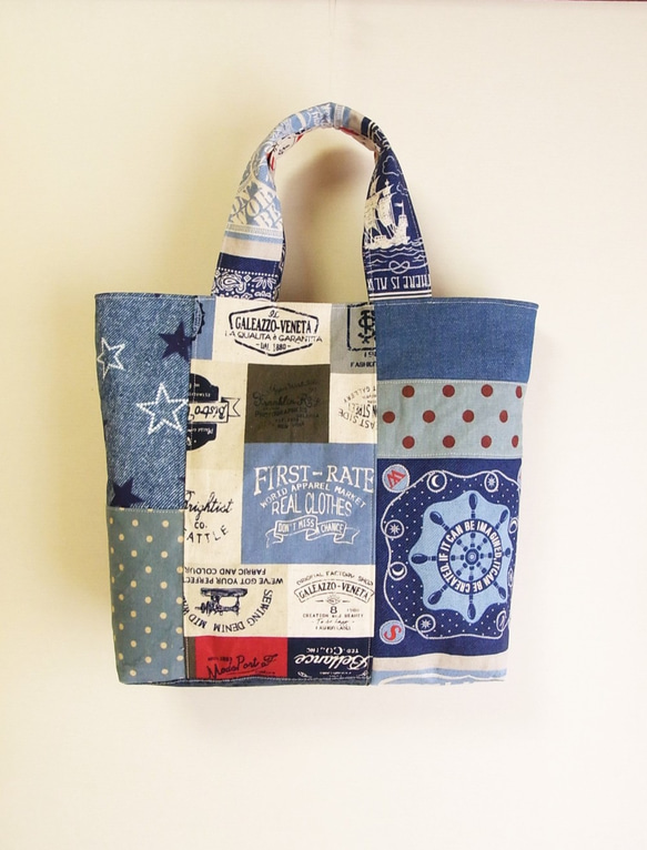 ミニトートバッグ パッチワーク トートバッグ ローイサム 通販 11788129｜Creema(クリーマ)