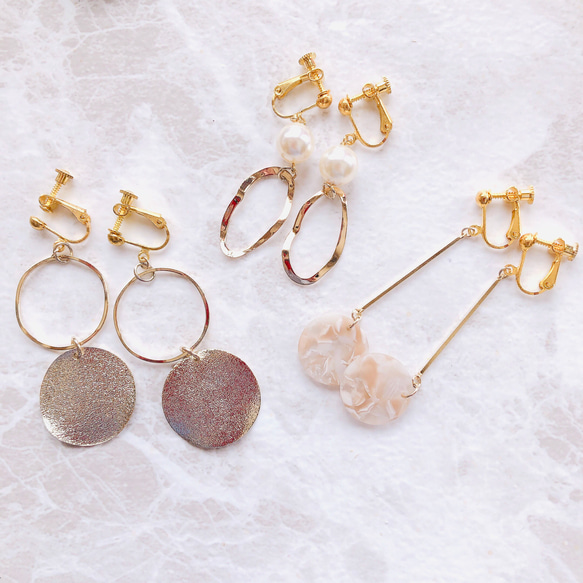 夏の福袋 creema限定 シンプル ゴールドイヤリング ピアス変更可 イヤリング・ノンホールピアス noa. 通販｜Creema(クリーマ)