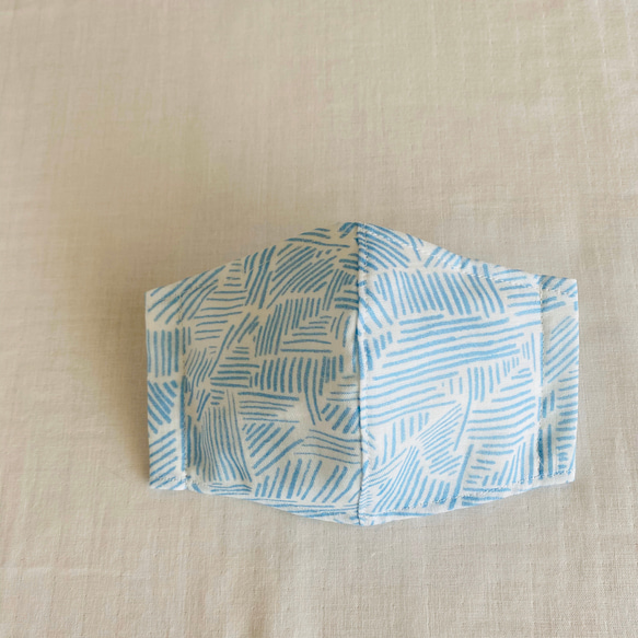 【フィルターポケットあり】大人用Lサイズ マスク ｢RIEKA｣ 静寂BLUE 水色 ノーズワイヤーあり その他ファッション La ...