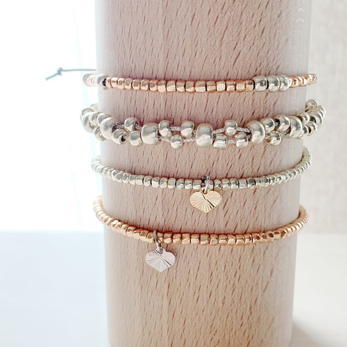 No.211_【雫】Silverビーズ編みネックレス ブレスレット Rina.Yk No.211_【雫】Silverビーズ編みネックレス ブレスレット Rina.Yk