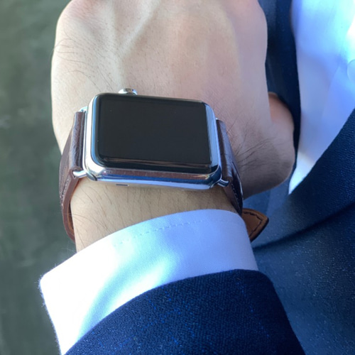 高級ワニ革使用Apple Watch クロコダイル革 ワニ革 バンド 時計 高級ワニ革使用Apple Watch クロコダイル革 ワニ革 バンド 時計