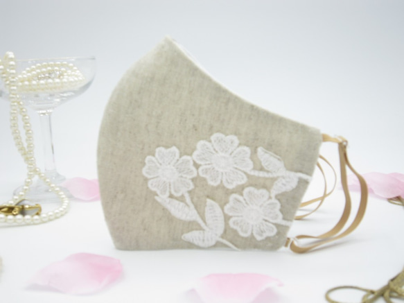 ラスト1点 吸湿冷感 レーシーオーガニックリネン 抗菌・抗ウイルス 消臭 UVcut 花粉脱落 ワイヤー・アジャスター 夏マスク エナガ 通販 ...