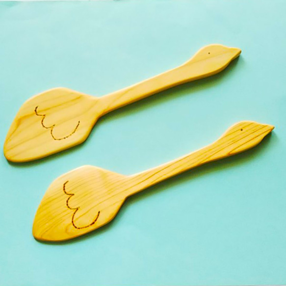 鳥の木べら しゃもじ へら・フライ返し・ターナー ナマケモノカンパニー 通販 12670796｜Creema(クリーマ)