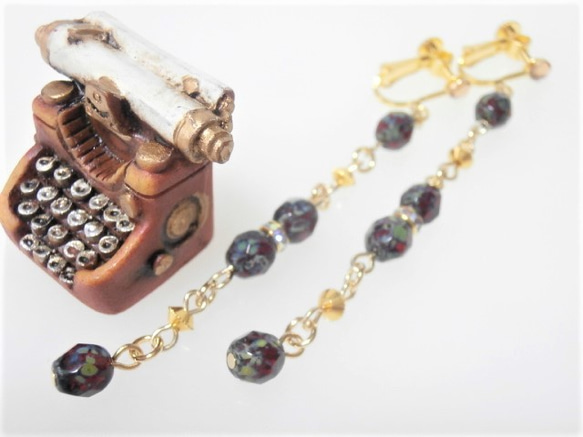 RB047 ロングサイズのイヤリング イヤリング・ノンホールピアス アクセサリー工房ドルフィー 通販 12566020｜Creema(クリーマ)