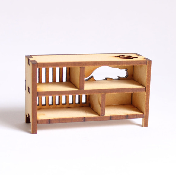 和風ミニチュアもふもふ猫空間 すかし和だにゃ(横長) 完成品 その他置物 まめまめ工房秘密基地 通販 5651384｜Creema(クリーマ)