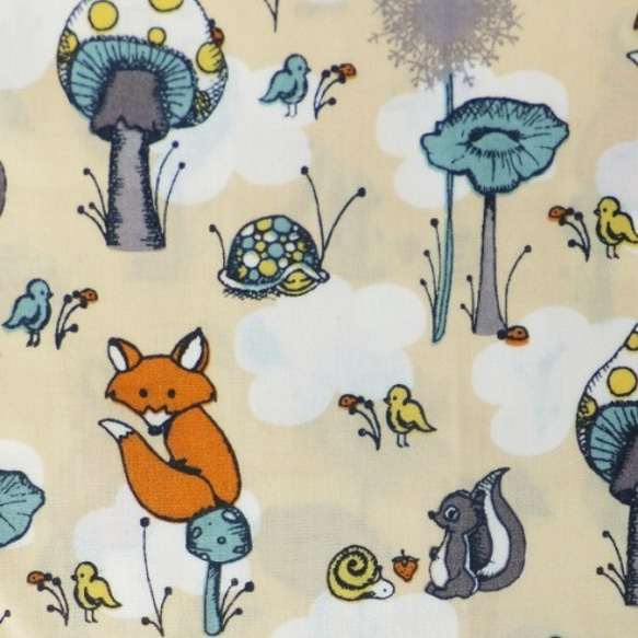 USAオーガニックコットン50cm×110cm幅 森の動物たち 生地 petitcopain 通販｜Creema(クリーマ) 4093374