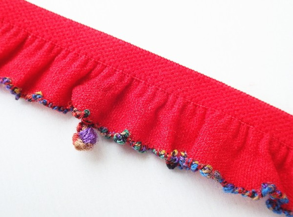 ストレッチテープ 縁飾り(赤) フランス製 リボン・テープ プチコパン 通販 5612277｜Creema(クリーマ)