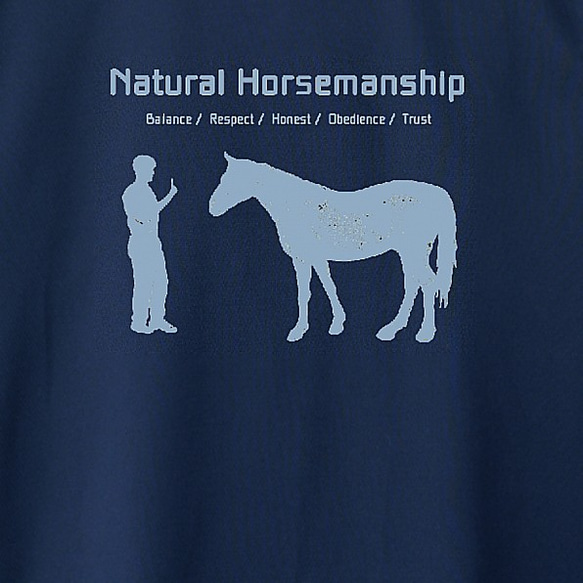 Natural Horsemanship/デザイン変更調整可/ドライTシャツ/メトロブルー Tシャツ 江島 達也／対州屋 通販 9652504 ...
