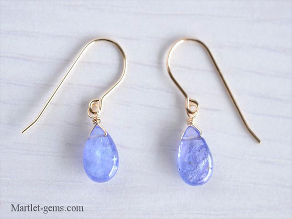 14kgf Nocturne タンザナイト ピアス/イヤリング ピアス（スタッド・一粒） martlet jewelry 通販 1924317｜Creema(クリーマ)