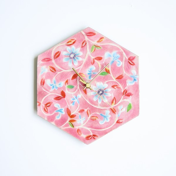 七宝焼時計 「花唐草」 染型七宝 その他アート 七彩工房 nanasaikobo 通販 9808649｜Creema(クリーマ)