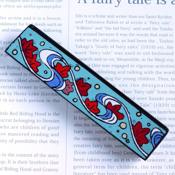 泥七宝 フォトスタンドにもなるペーパーウェイト「波と紅葉 浅葱」 その他雑貨 和銅寛 通販｜Creema(クリーマ) 12682589