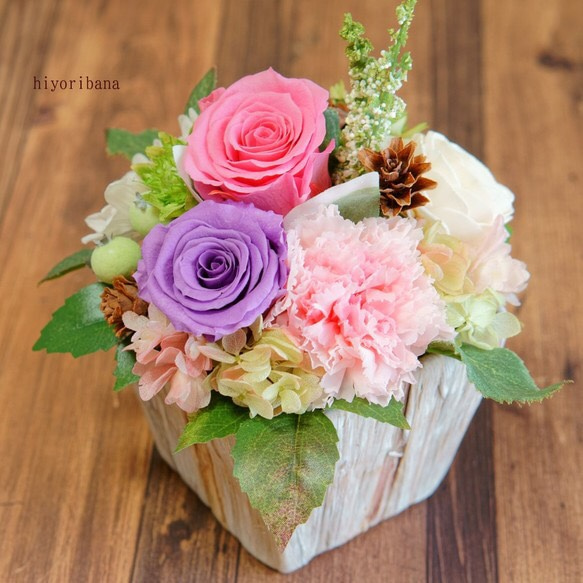 母の日限定プリザ アートフラワー 日和花 hiyoribana 通販 1995560｜Creema(クリーマ)