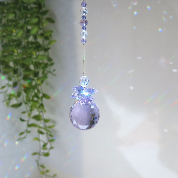 ラベンダーパープルで癒やされる☆スワロフスキークリスタル 天使のサンキャッチャー 30mm N0.2 サンキャッチャー y_maison 通販 ...