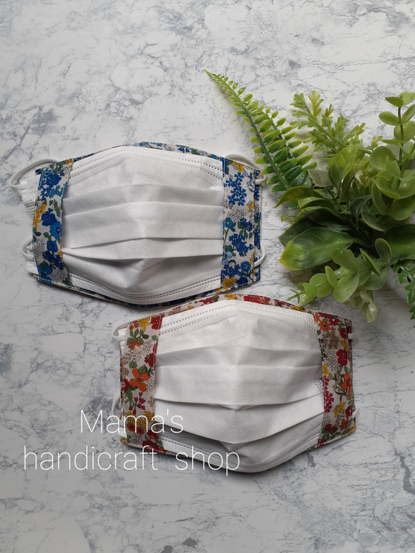 花柄 不織布マスク用マスクカバー マスクカバー Yuri 通販 11519444｜Creema(クリーマ)