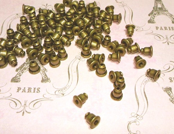 ピアスキャッチ鐘型80個金古美 金具・チェーン HONEYBEETAIL 通販 1532222｜Creema(クリーマ)