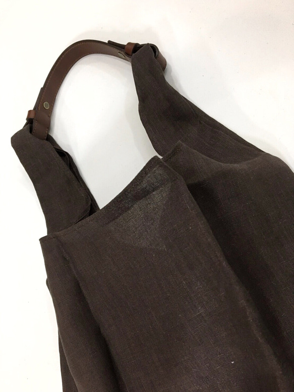 革とリネンのサブバック エコバッグ・サブバッグ studiomaro 通販 10349552｜Creema(クリーマ)