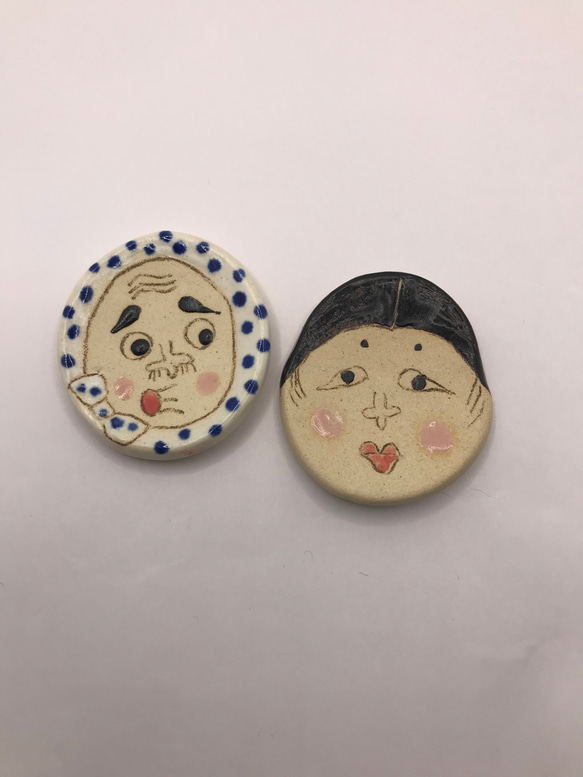 おかめtoひょっとこ はしおき/陶器 ペア 2 箸・箸置き shizuko 通販 12729514｜Creema(クリーマ)