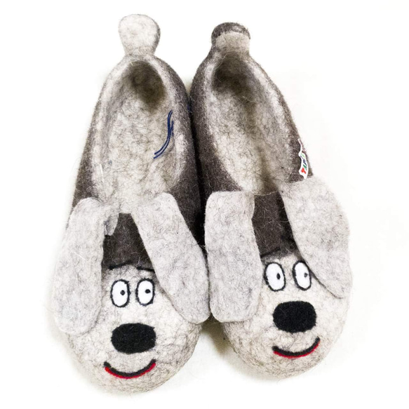 暖かい！ロシア製ウール 100% スリッパ / ルームシューズ《Twins Dog》 スリッパ・ルームシューズ woolwear.jp 通販 ...