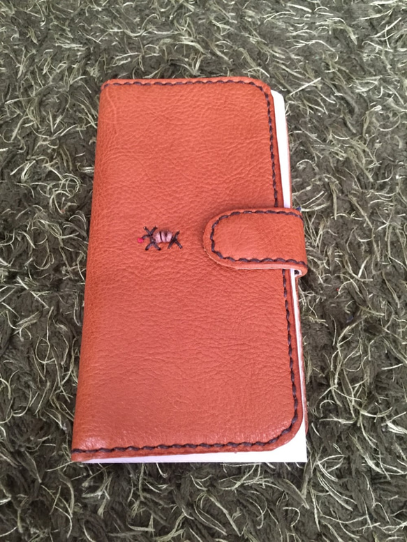 【miyu様ご注文のお品】栃木レザー 手縫いのスマホケース（iPhone6s plus） iPhoneケース・カバー 革の袋 Te to Te ...
