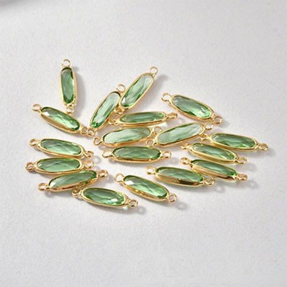 [A-00610/A02302] ダブルハンギングクリスタルロング 4個 ライトグリーン DIYパーツ A-selection 通販 ...