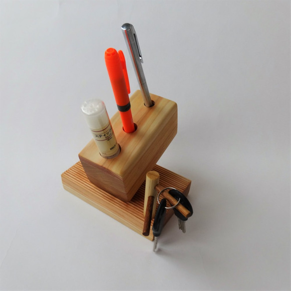 木製ペン・はんこ＆キースタンド／積み木のようでアレンジ自在 その他インテリア雑貨 camper-made 通販 12052822｜Creema ...