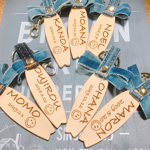 ★サーフボードキーホルダー★うちのこキーホルダー キーリング EVErinko 通販 11570872｜Creema(クリーマ)