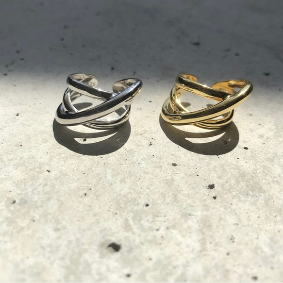 【silver925】to overlap ring (r043) 指輪・リング Lien 通販 11666197｜Creema(クリーマ)