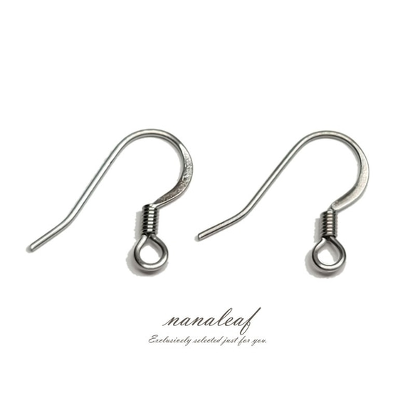 ピアスフック ステンレス 20個 シルバー フラット アレルギー対応 KPK07SL1 金具・チェーン nanaleaf 通販｜Creema ...