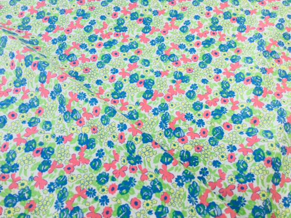 USA ペニーローズデザイン ブルー&グリーン小花柄 生地 Hirondelle et Ruby 通販 5507589｜Creema(クリーマ)