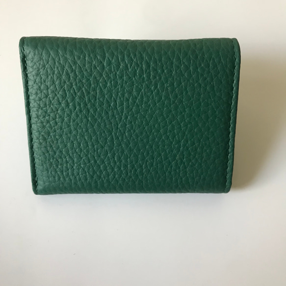 新作品 数量限定 グリーン 緑系 イタリアンレザー 牛革 本革 三つ折り財布&コンパクト ミニ財布 大人気商品 三つ折り財布 ...