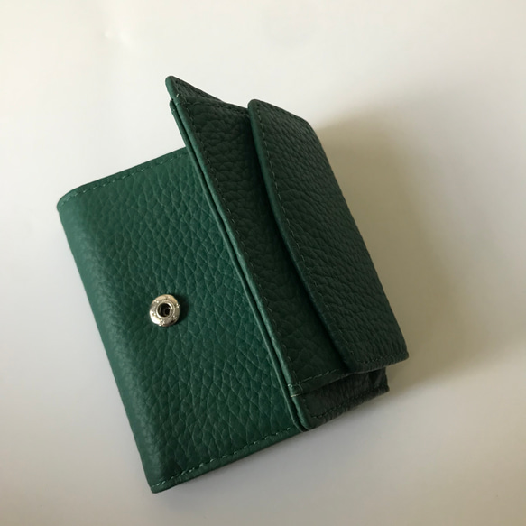 新作品 数量限定 グリーン 緑系 イタリアンレザー 牛革 本革 三つ折り財布&コンパクト ミニ財布 大人気商品 三つ折り財布 ...