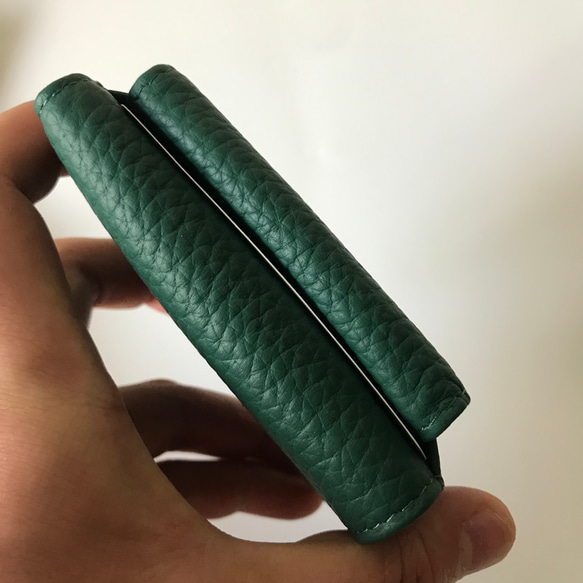 新作品 数量限定 グリーン 緑系 イタリアンレザー 牛革 本革 三つ折り財布&コンパクト ミニ財布 大人気商品 三つ折り財布 ...
