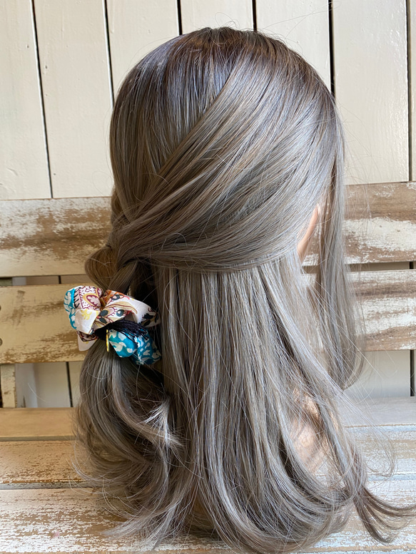 ♻︎AQ ETHICAL UPCYCLE HAIR ACCESSORIES ‖PRINT SCRUNCHIE シュシュ シュシュ アキュ 通販 ...