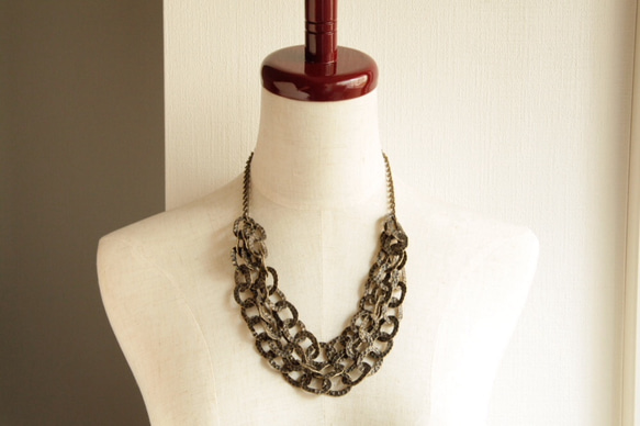 ルンルン様オーダー品 型押しチェーン(オーバル)ネックレス+アジャスター、型押しチェーンブレスレット ネックレス・ペンダント 129 通販 ...