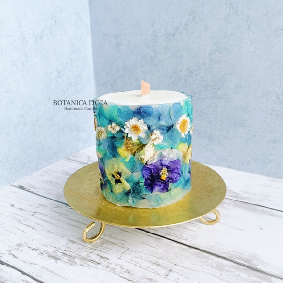 【3D加工花盛り】ボタニカル ソイキャンドル イランイランの香り -wisteria bouquet- キャンドル・キャンドルホルダー ...