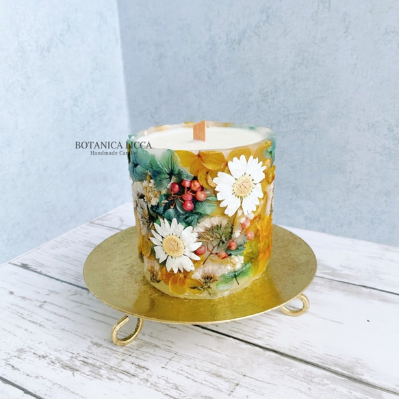 【3D加工花盛り】ボタニカル ソイキャンドル クラリーセージの香り -wisteria bouquet- キャンドル・キャンドルホルダー ...