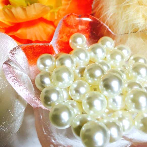 穴なしパール10ミリ デコパーツ popohandmade 通販 1904696｜Creema(クリーマ)