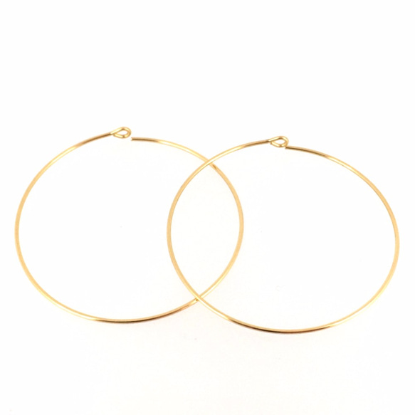 【両耳ペアセット18mm】14KGFゴールドフィルド金張りピアスフープ 金具・チェーン Tnp Parts 通販｜Creema(クリーマ)