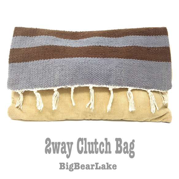 2way Clutch Bag 【BBL-CB701】 クラッチバッグ BigBearLake 通販｜Creema(クリーマ) 1791278