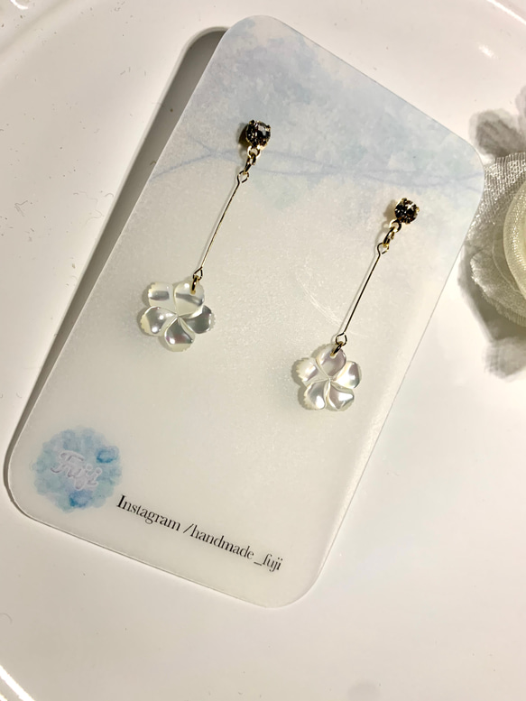 春色新作2021〙桜シェルピアス ピアス（スタッド・一粒） FUJI 通販｜Creema(クリーマ) 11112214